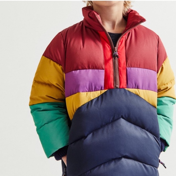 Zara | Jackets & Coats | Zara Colorblock Technical Down Puffer Anorak ...